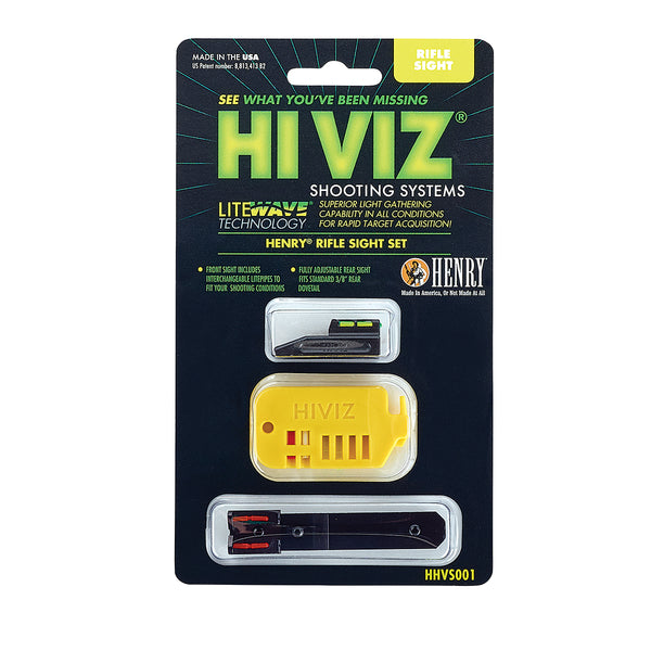 HIVIZ® Henry Classic Lever Action Fiber Optic Sight Set (H001 & H001V ...